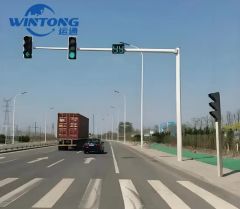 Traffic Lights Sign Poles Galvanized Street Light Pole Type Round ...