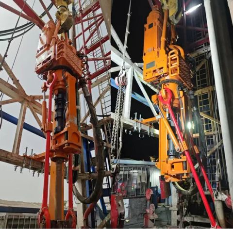 350 Ton Dq40b 500 Kw AC Motor Top Drive (TDS) for 5000m Jack-up ...