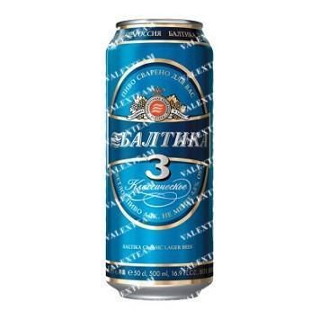 Baltika №3 Light 0,5 L can from Bulgaria - Freshdi