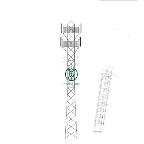 3-Leg Tubular Angle Telecom Towers Galvanized antenna Rru Mv ...