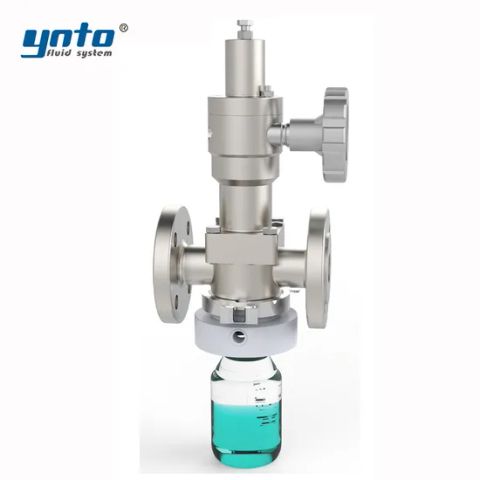 Sterile-Grade PFA Lined Sampling Valve Fully Covered Channel Steam ...