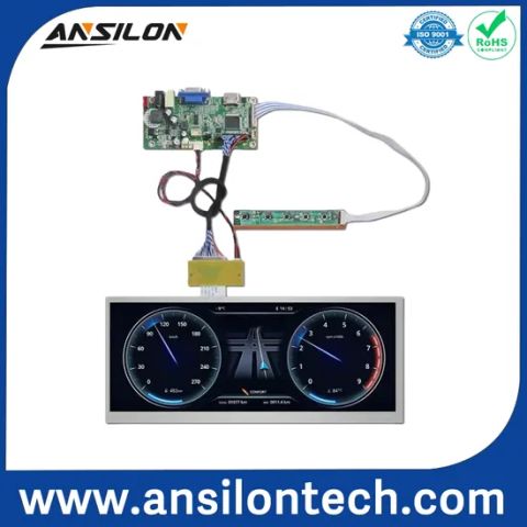 12 3 Inch 1920X720 Long Bar Strip TFT LCD Display Kit HDMI VGA ...