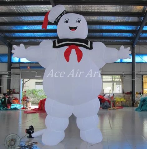 Halloween Inflatable Stay Puft Cartoon Giant Airblown Marshmallow ...