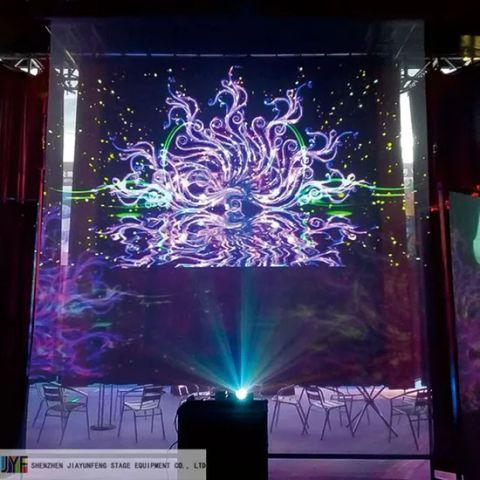Custom Laser Projector Use Semi-Transparent Projection Sheer Scrim ...
