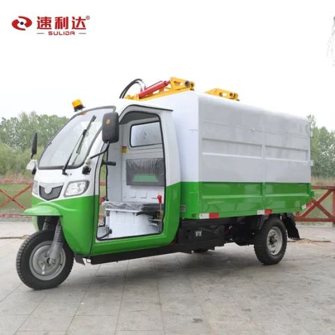 3.5 Cubic Side Tipper Electric Three-Wheeled Garbage Truck Rated Crow 1 ...