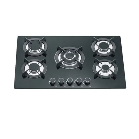 5 Burners Gas Hob Auto/Battery Ignition Gas Cooker Burner Black ...