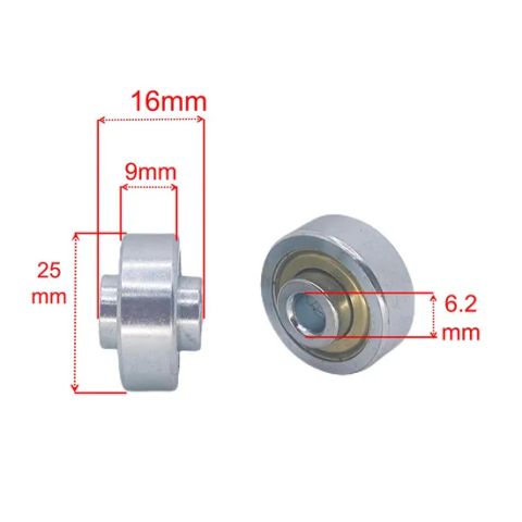 Conveyor Roller with Rubber Coating for Shaft Support of Flexi Wheel ...