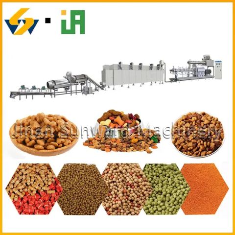 Dry Wet Pet Food Pellet Processing Making Extruder Machine Dog Food ...