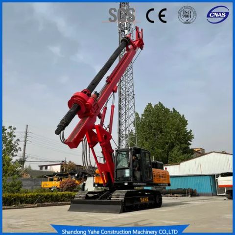 DR100 Pile Driver Drag Bit Rotary 500-1800mm 10-30m 20m Depth Cummins ...