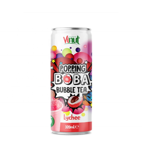 Wholesale BoBa Bubble Tea Lychee 320ml Popping Bubble Boba Tea Juice ...