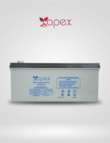 Apex 12 Volt 200 Ampere Gel Battery from Turkey - Freshdi