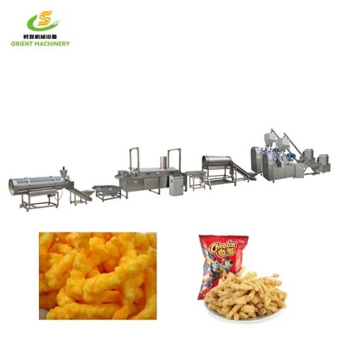 Corn Curls Production Line Crispy Cheetos Kurkure Maker Snack Food Processing Nik Naks Food ...