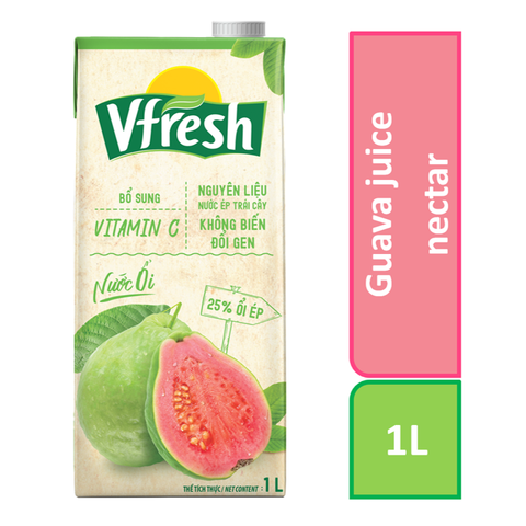 Vinamilk - Vfresh - Guava Fruit Nectar - 1L x 12 boxes - GMP, HALAL ...
