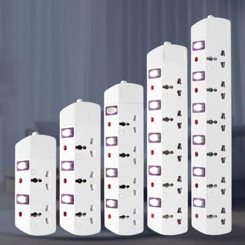 4 Way Gang Wall Electrical Universal Multi Plug Power Extension Socket ...