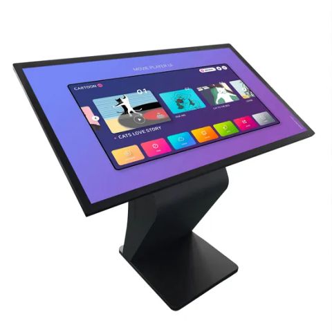 Horizontal Touch Screen Machine LCD Advertising Wayfinding Self Service ...