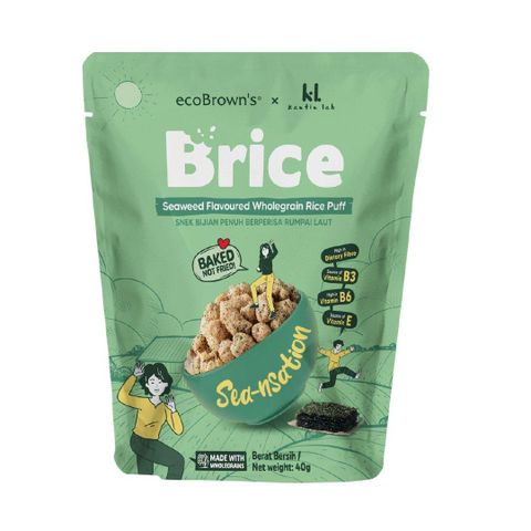 Malaysia New Arrival 40g Seaweed Flavoured Wholegrain Rice Puff Crunchy ...