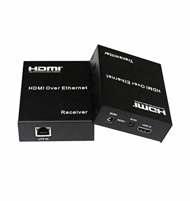 HDMI RJ45 CAT5E CAT6 Extender Transmitter Receiver Color Black Brand ...