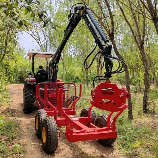 Tractor Trailer Hydraulic Winch 5 Tons Log Loader Trailer from China ...