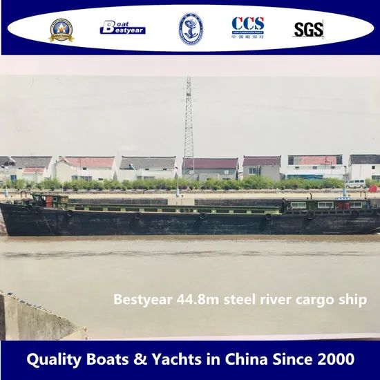 Bestyear 44.8m Steel River Cargo Ship Load 800ton Inboard Diesel Engine ...