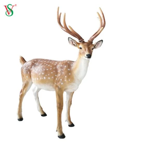 Resin Garden Decor Life Size Fiberglass Reindeer Animal Sculpture for ...