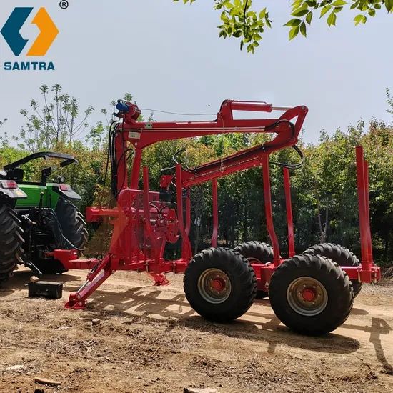 Tractor Forest Trailer Timber Loader Trailer with Gasoline Engine from ...