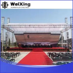 Heavy-Duty Aluminum Stage Truss System with Integrated Roof Span 10-20m ...
