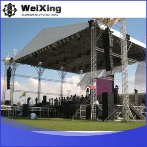 Heavy-Duty Aluminum Stage Truss System with Integrated Roof Span 10-20m ...